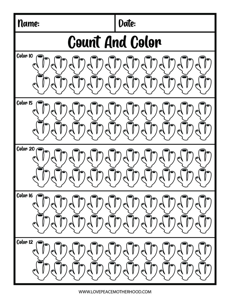 Ocean Themed Preschool/ Kindergarten Learning Bundle, Ocean Printable ...