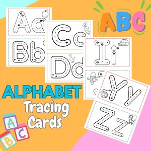 Alphabet Tracing Cards | Preschool Printables | Alphabet Play Doh Mats ...