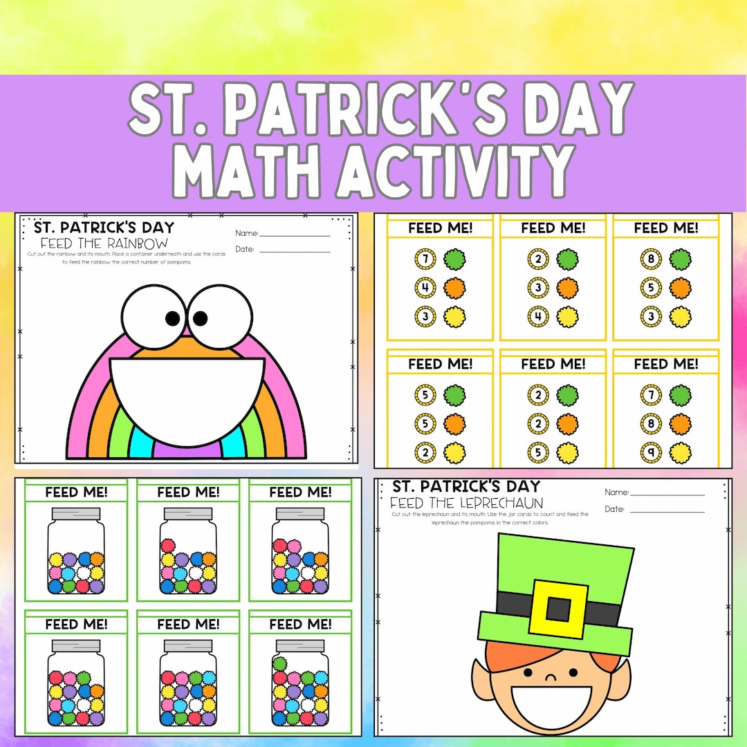 Feed the Rainbow and Feed the Leprechaun Math Activity St. Patrick’s ...