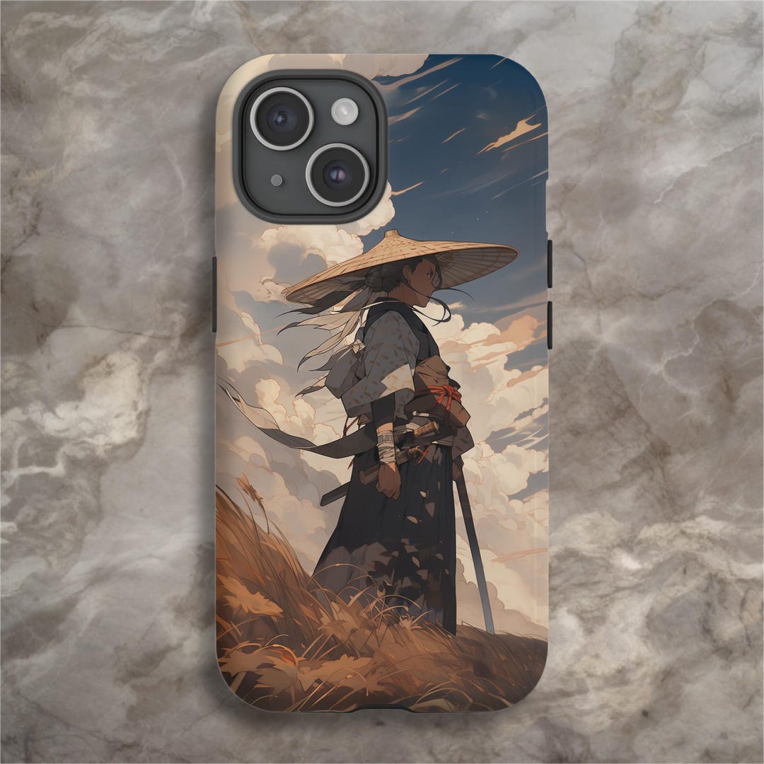 Japanese Samurai Phone Case, Anime Phone Cover for iPhone 16 Pro Max ...