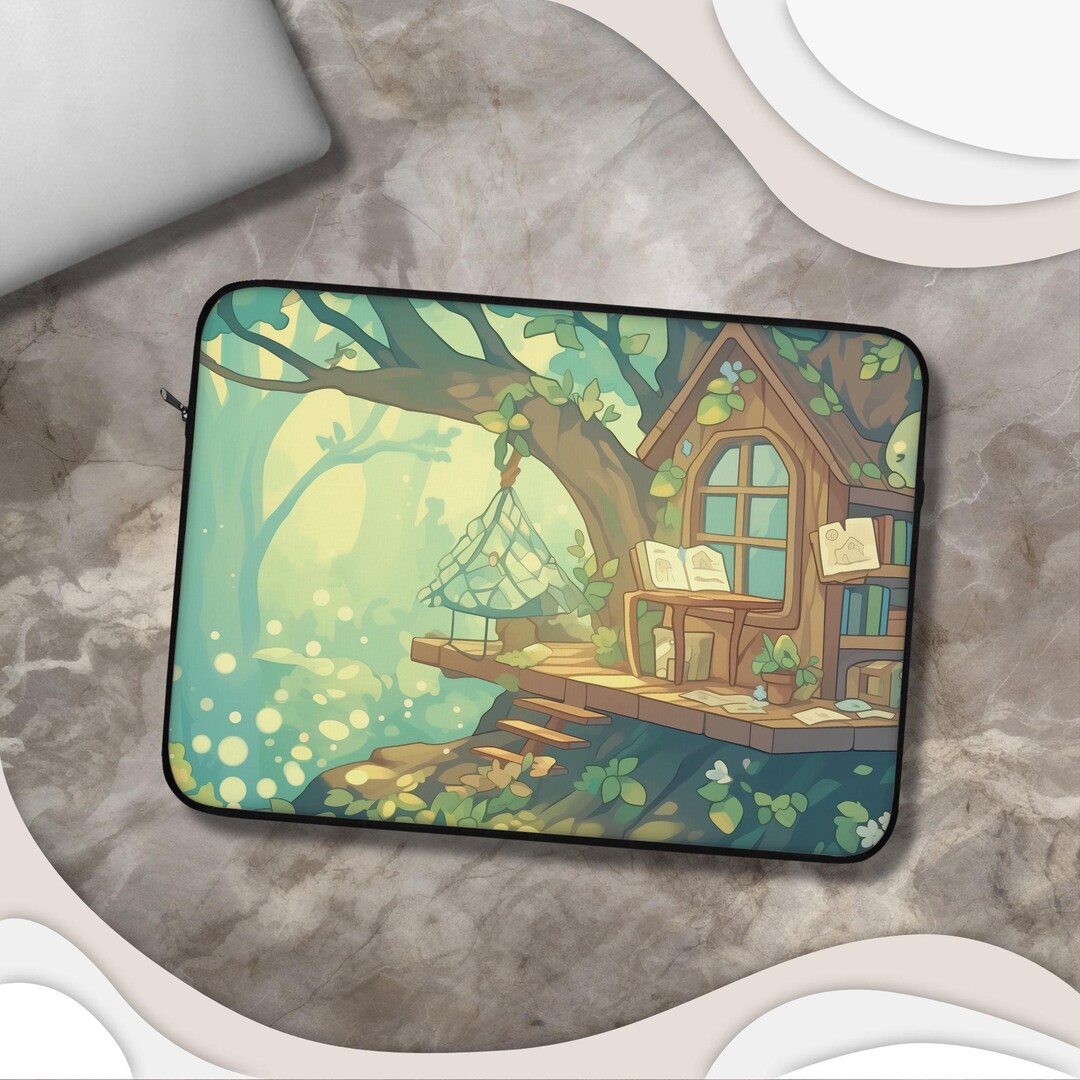 Treehouse Lofi Nature Laptop Sleeve iPad Sleeve,macbook Air 13 15 Pro ...