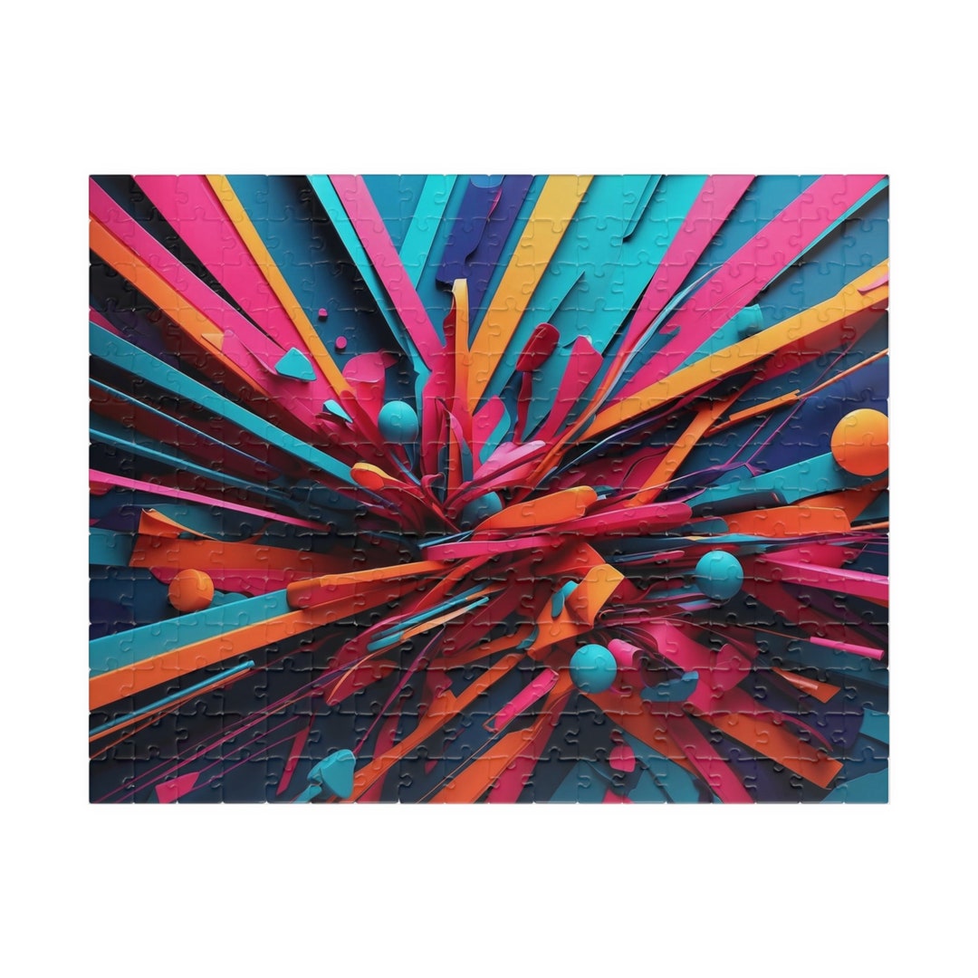 Luminous Spikes: Neon Fusion Puzzle - Etsy