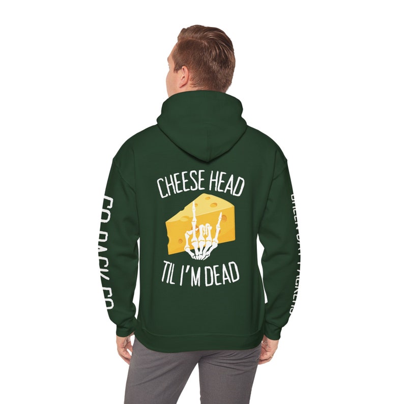 Green Bay Packers Go Pack Go Cheese Head Hooded Sweatshirt - Etsy
