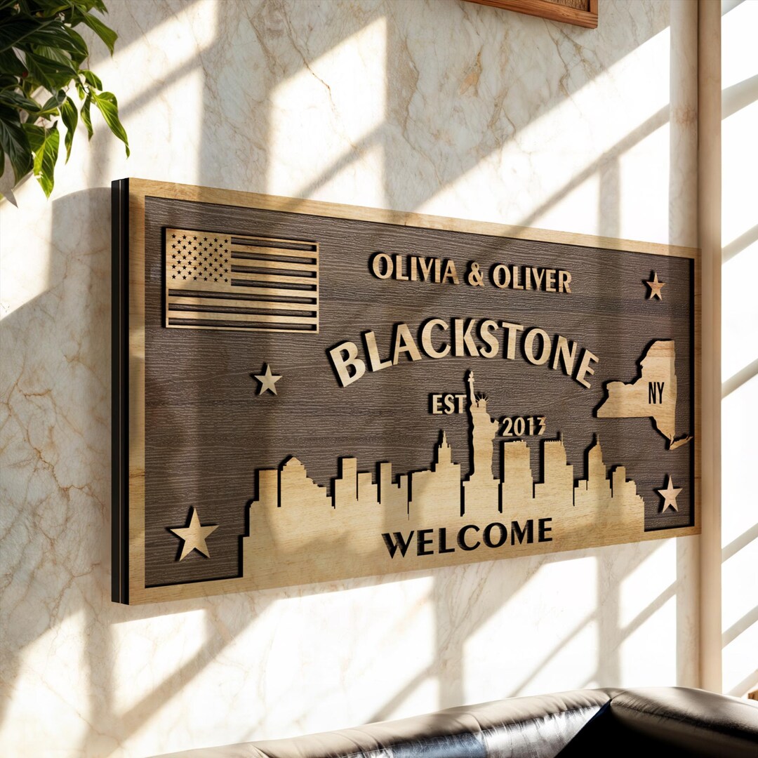 New York Custom Name Sign, New York State Gifts, New York Themed ...
