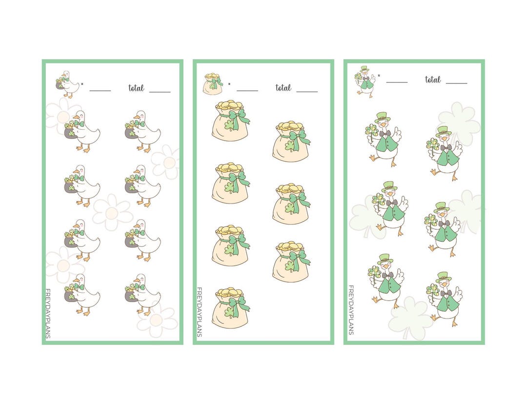 3 Printable A6 Savings Challenge | St Patricks Day | - Etsy