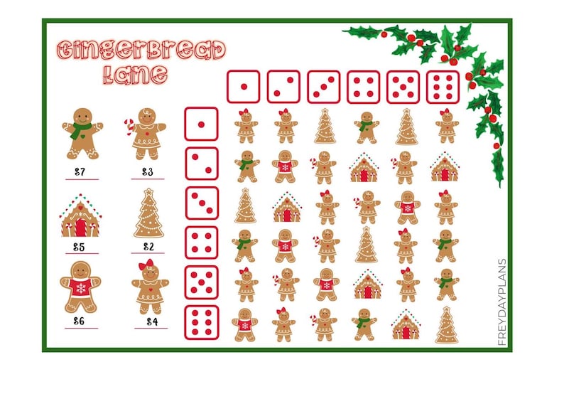 Printable Roll the Dice Christmas Savings Challenge | Low Income | Cash ...
