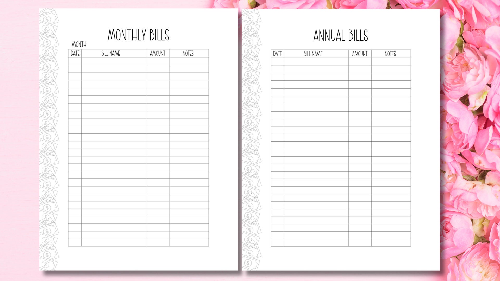 PRINTABLE Budget Bundle Savings Tracker Paycheck Budgeting Happy ...