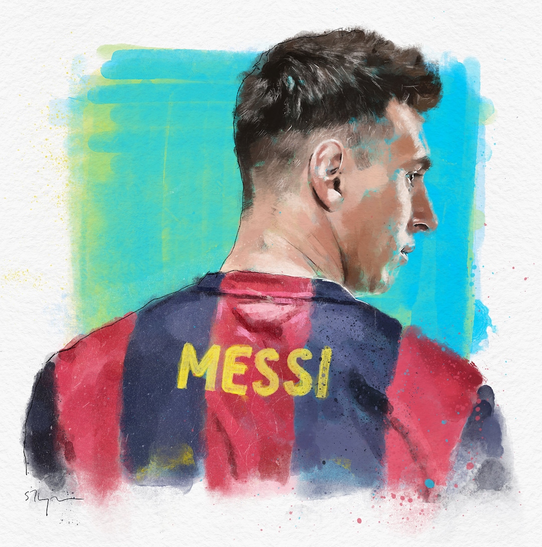 Lionel Messi, Footballer, Unique, Painting, Fans, Collectibles, Home ...
