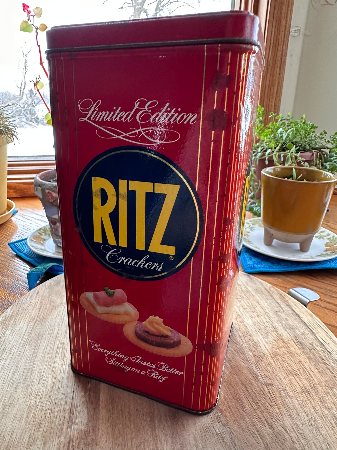 Vintage 1986 Ritz Cracker Tin - Etsy