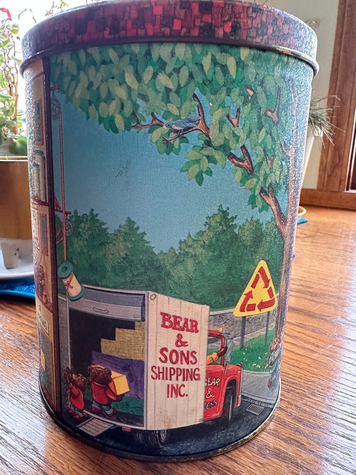 Vintage Bear Recycling Center Tin, 1990’s Kitsch - Etsy