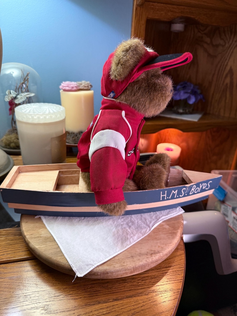 Vintage Boyds Bears Wooden Boat Display “H.M.S. BOYDS” 16” Handmade ...