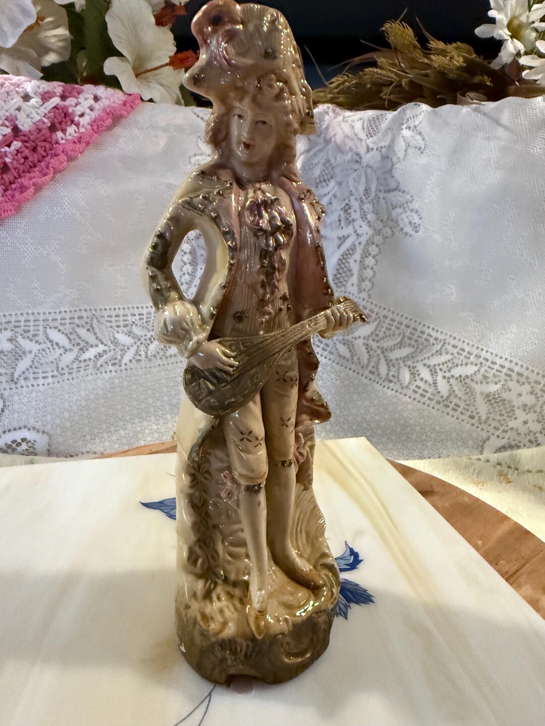 Vintage Halsey Fifth Japan Figurine – Rococo Musician With Mandolin ...