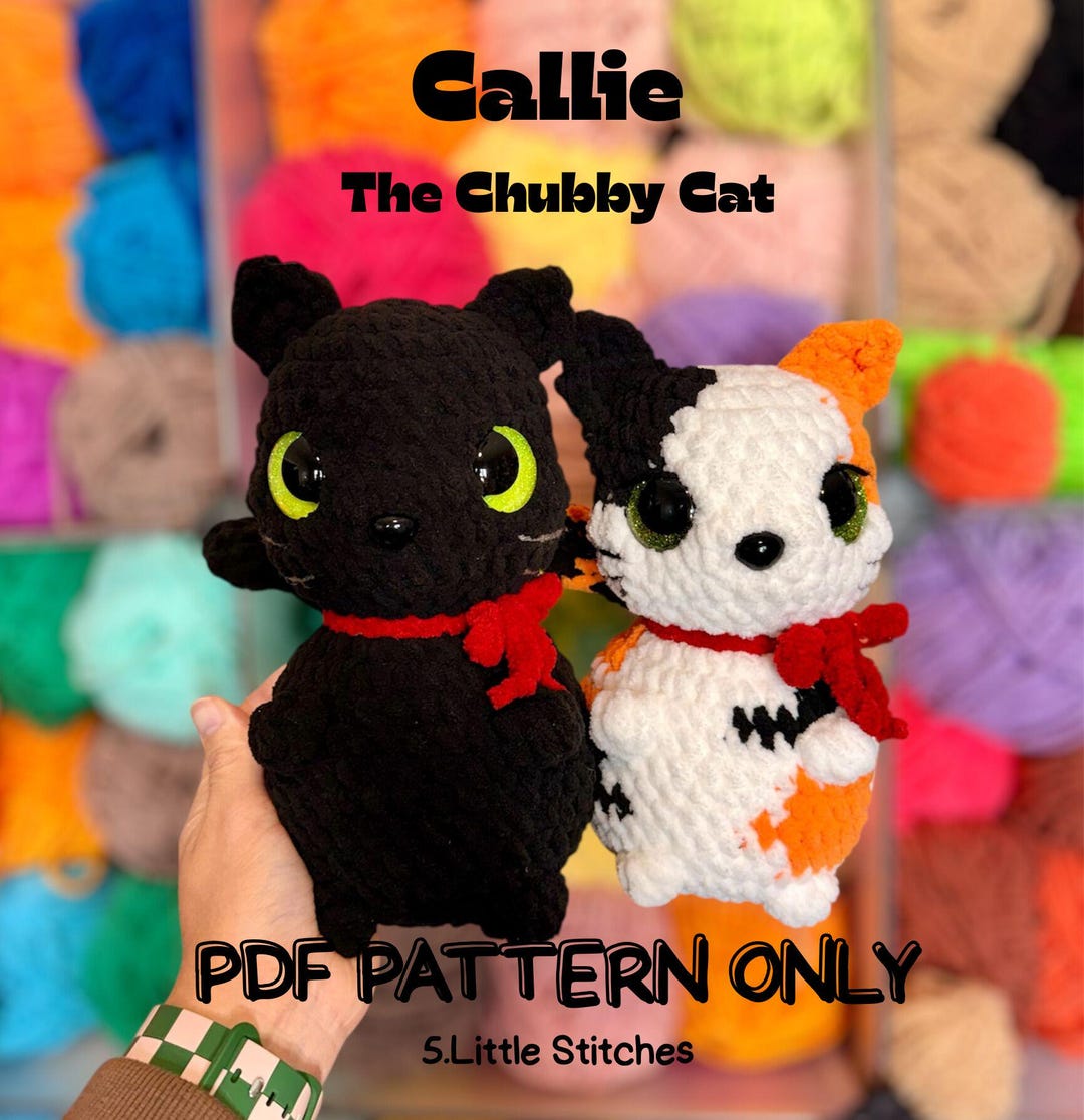 Callie the Chubby Cat PDF Pattern- NO SEW - Etsy
