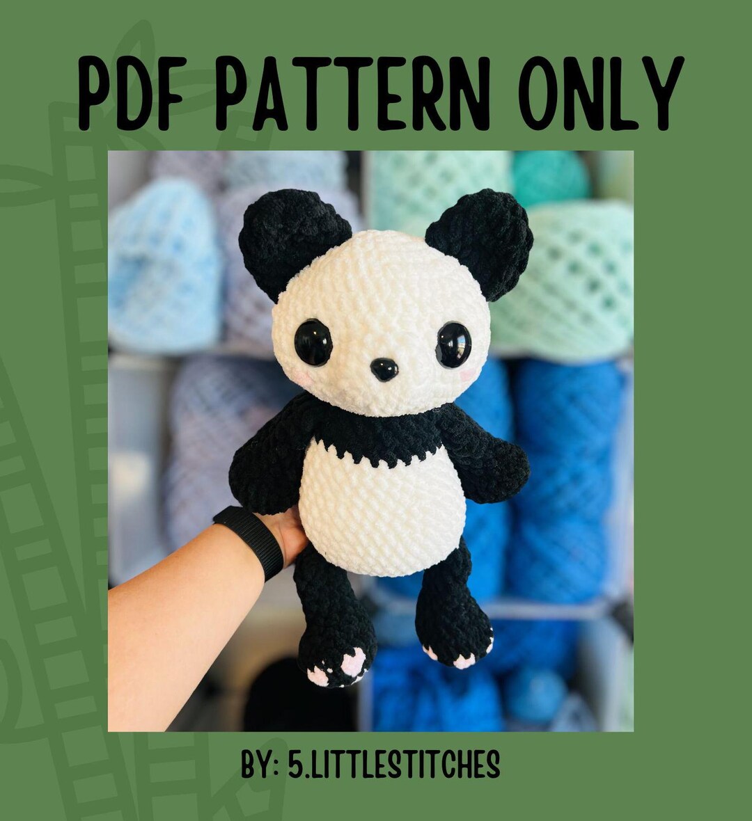 Pandy the Panda Crochet PDF Pattern - Etsy