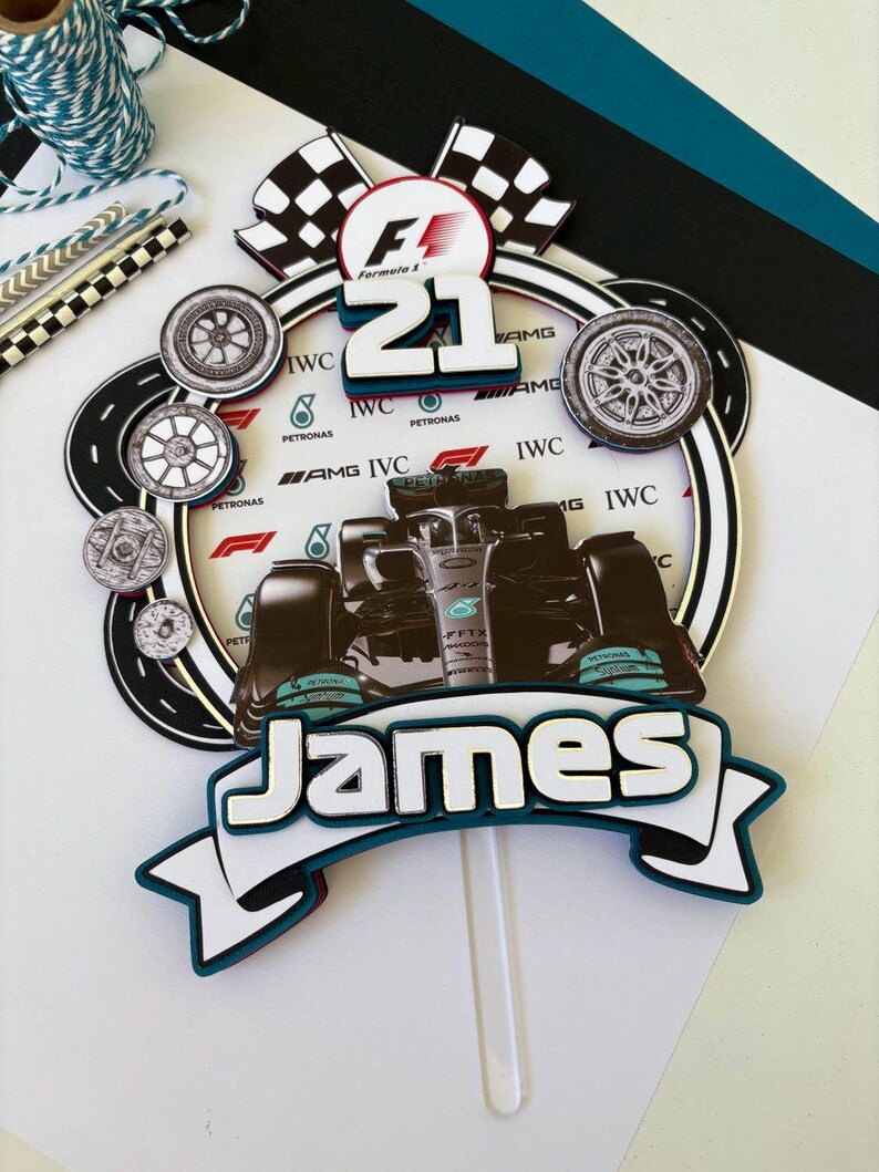 F1 Racing Cake Topper: Formula 1 Theme Party Decoration - Etsy