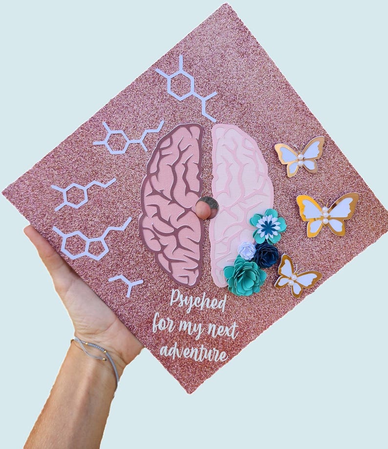 Brain Graduation Cap Topper: Psychology, Neuroscience, & Science - Etsy
