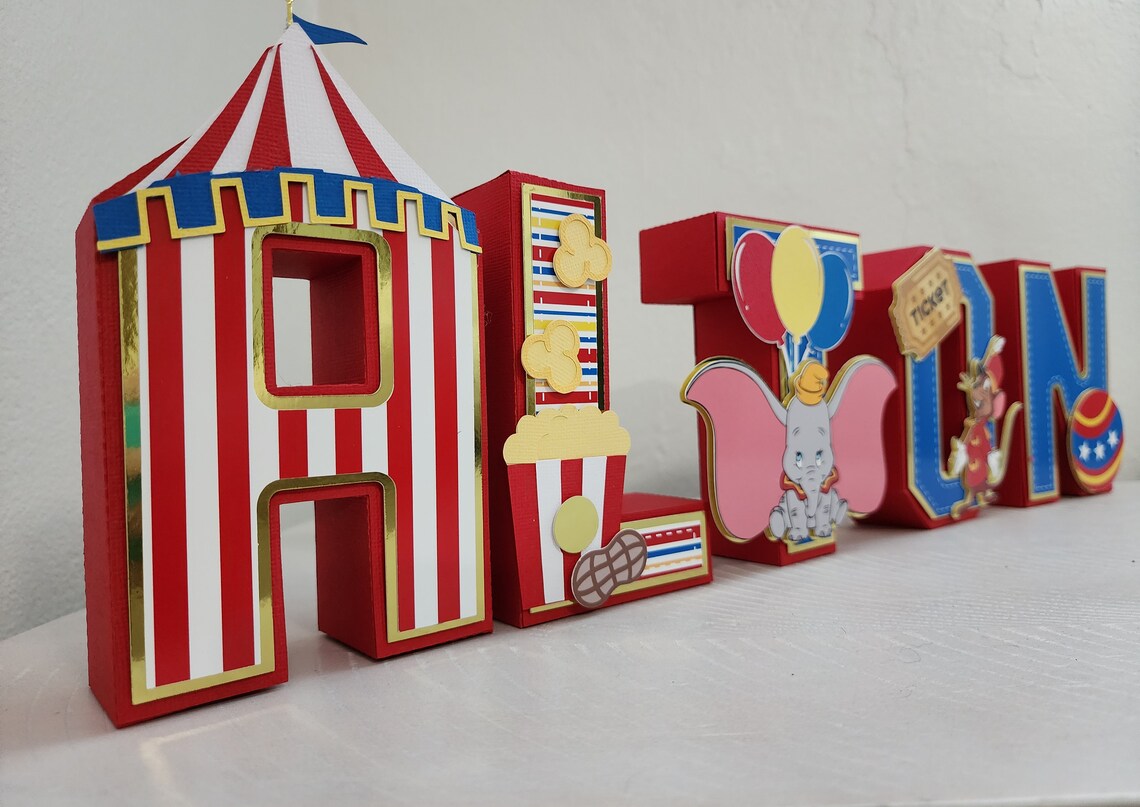 Dumbo 3d Letters, Dumbo Birthday Party, Dumbo Decor - Etsy