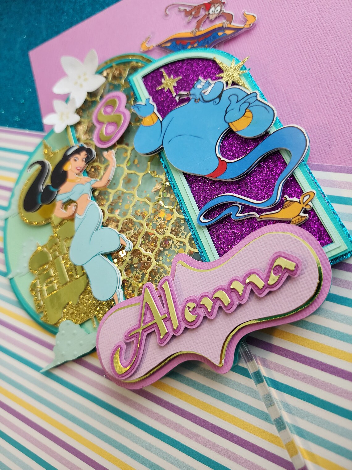 Jasmine Cake Topper, Princess Cake Topper, Inspired Princess Party ...