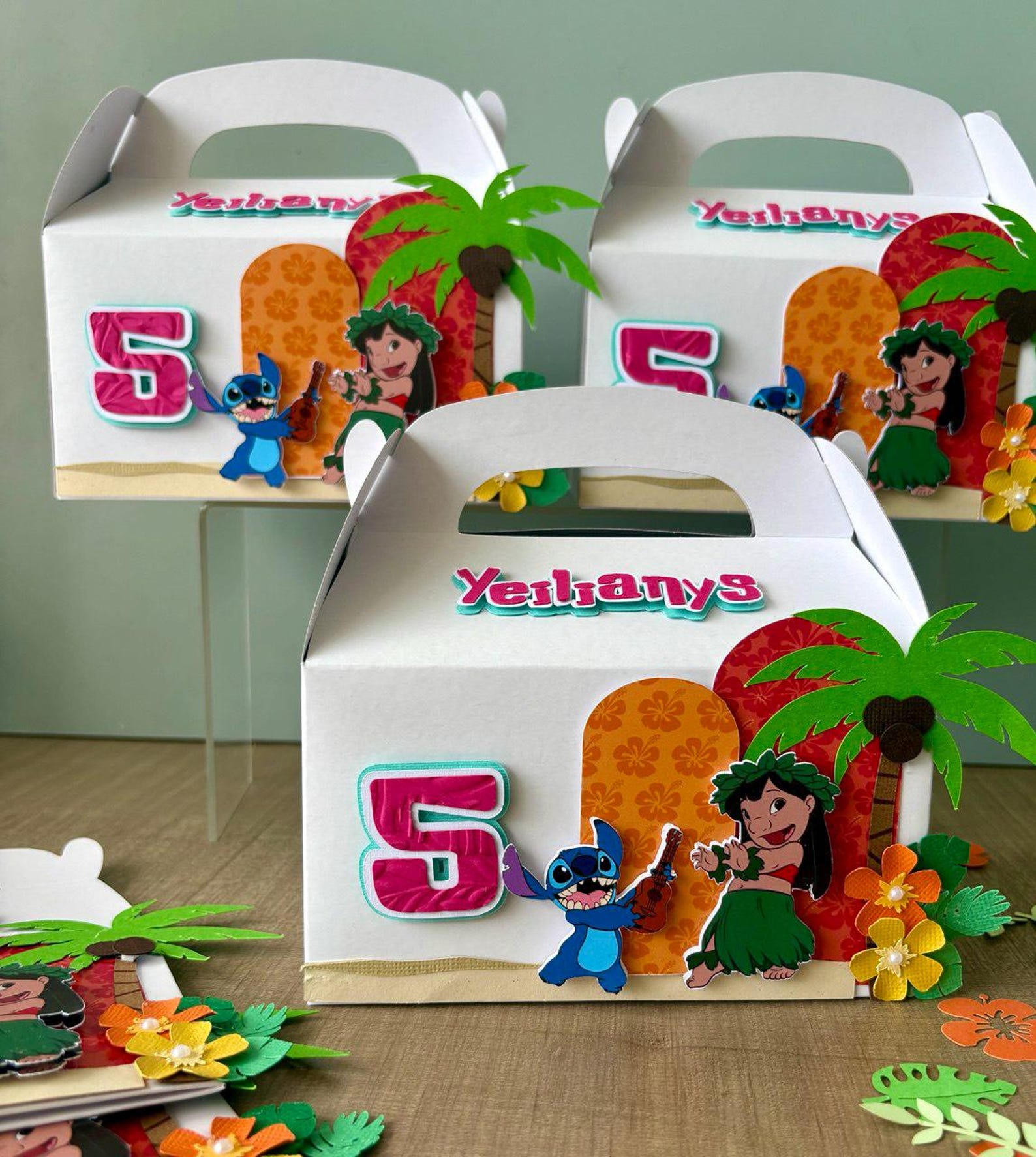 Stitch Gable Favor Boxes: Lilo & Stitch Birthday Party - Etsy