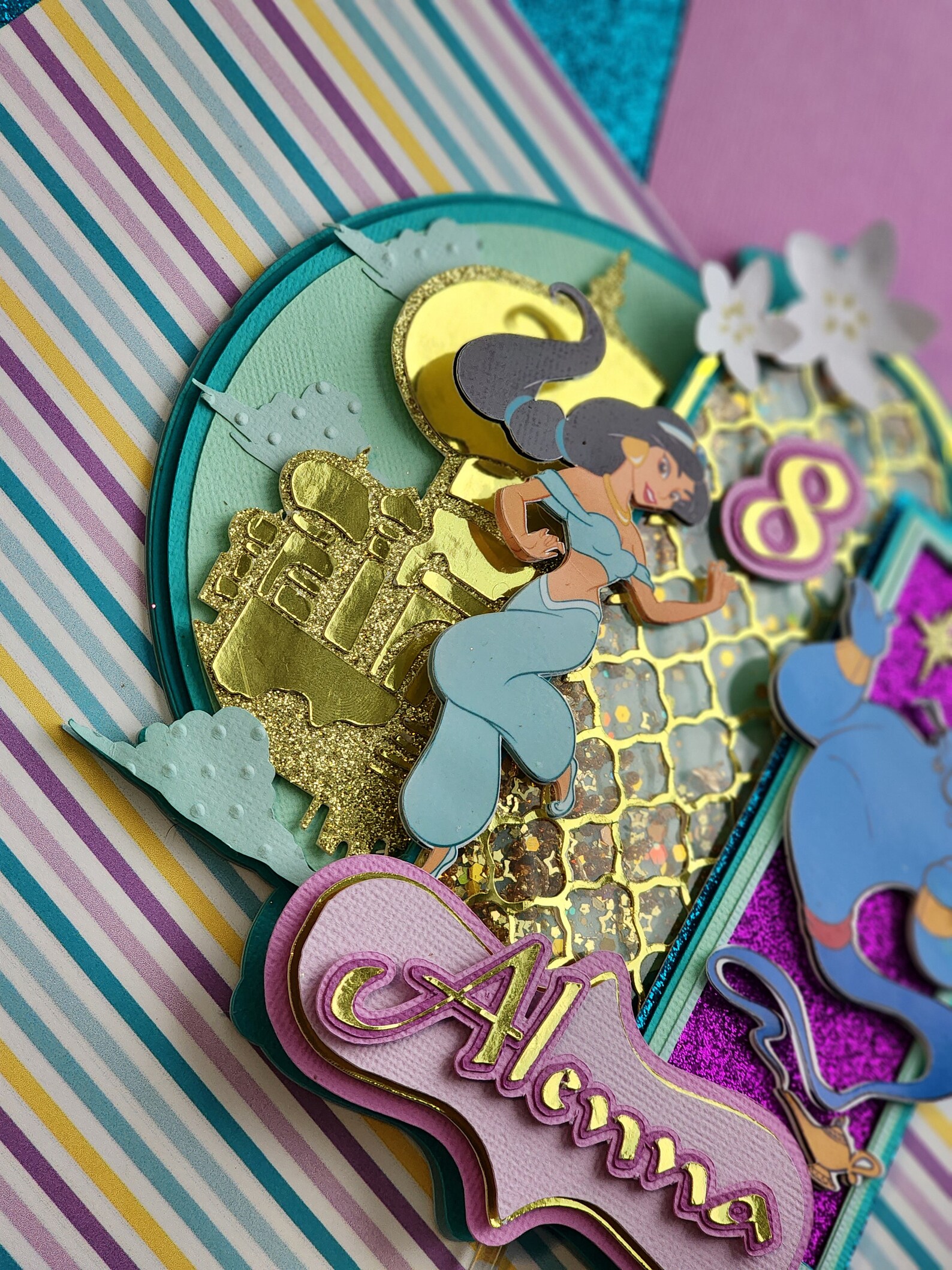 Jasmine Cake Topper, Princess Jasmine Decor, Jasmine Party Decoration ...