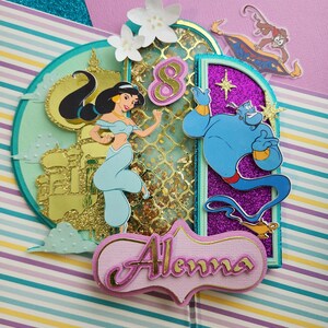 Jasmine Cake Topper, Princess Jasmine Decor, Jasmine Party Decoration ...
