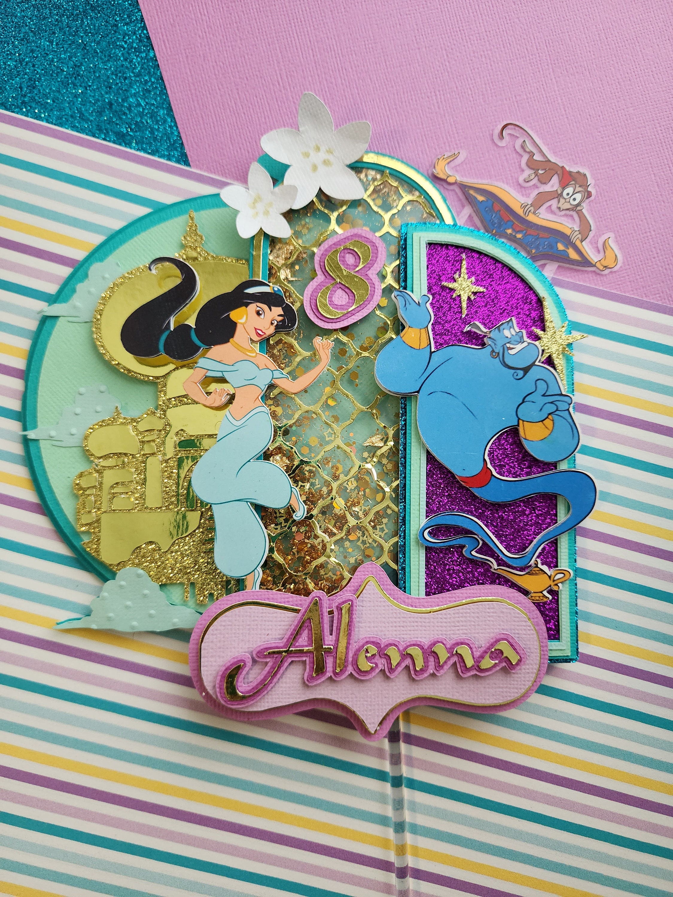 Jasmine Cake Topper, Princess Cake Topper, Inspired Princess Party ...