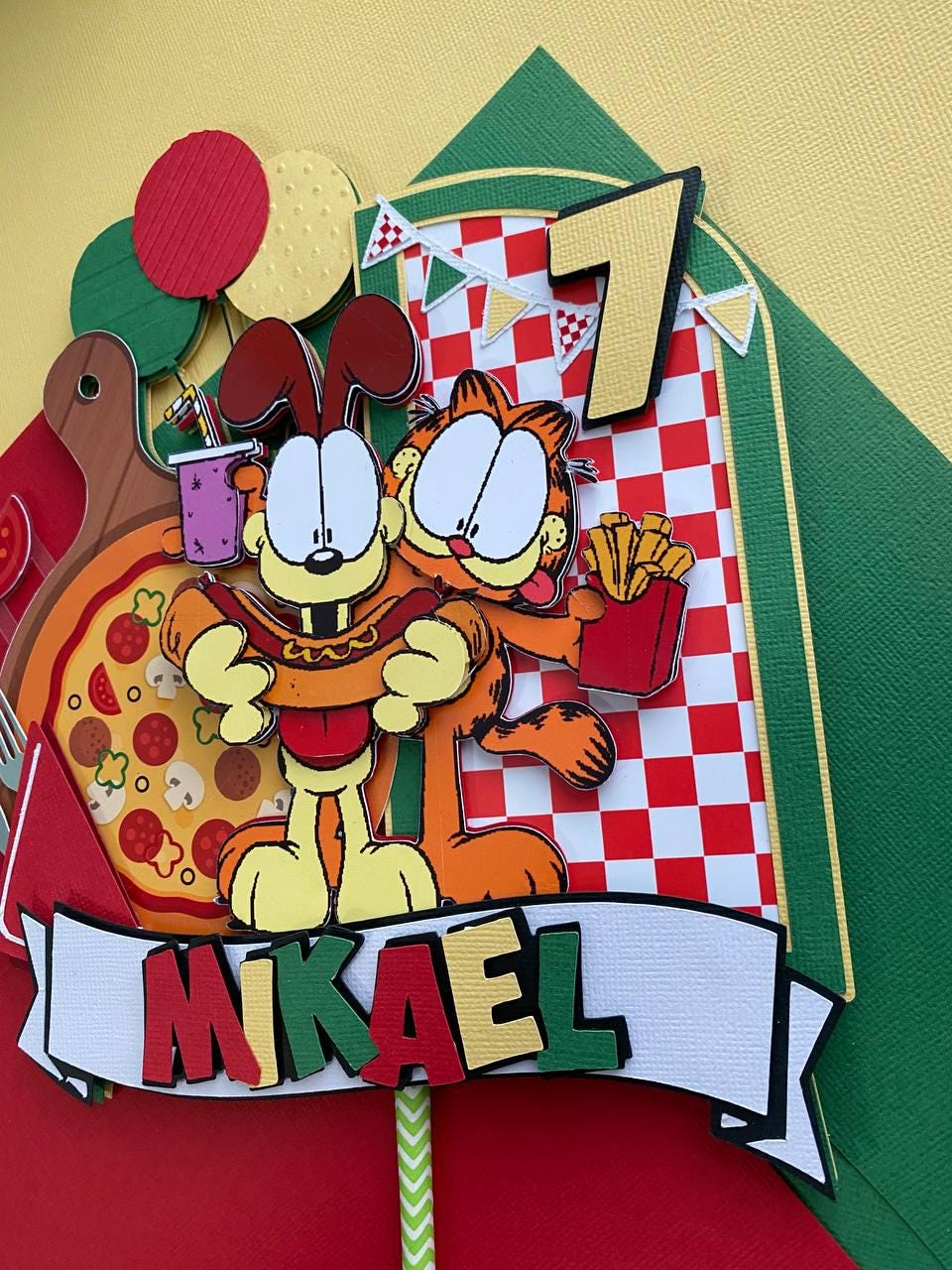 Garfield Cake Topper: Cartoon Birthday Party Decor - Etsy