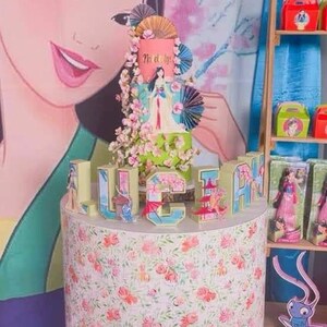 Mulan 3D Letters, Warrior Princess Party Decor, Cherry Blossom Theme ...