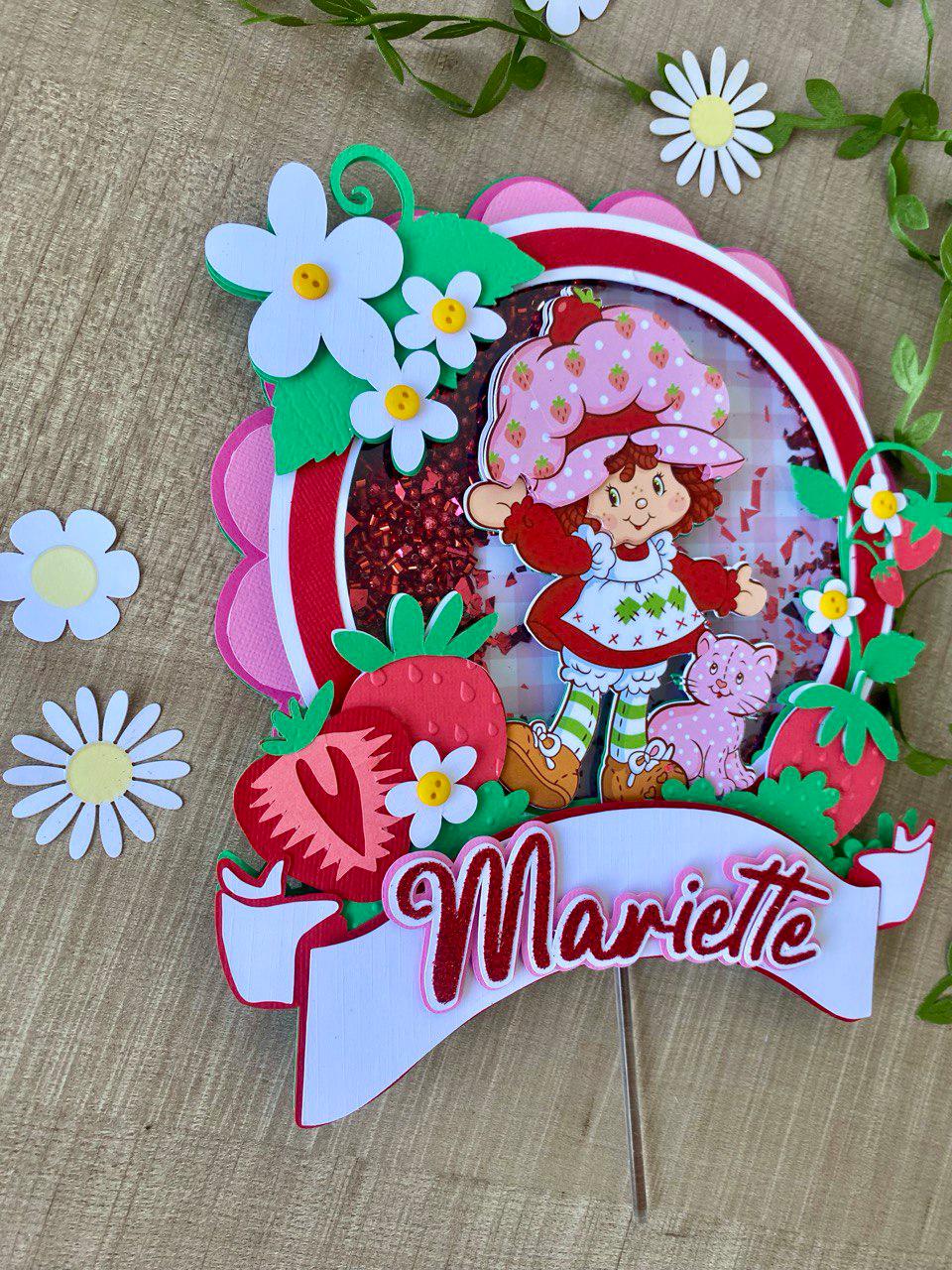 Strawberry Shortcake Cake Topper/ Strawberry Shortcake Birthday ...