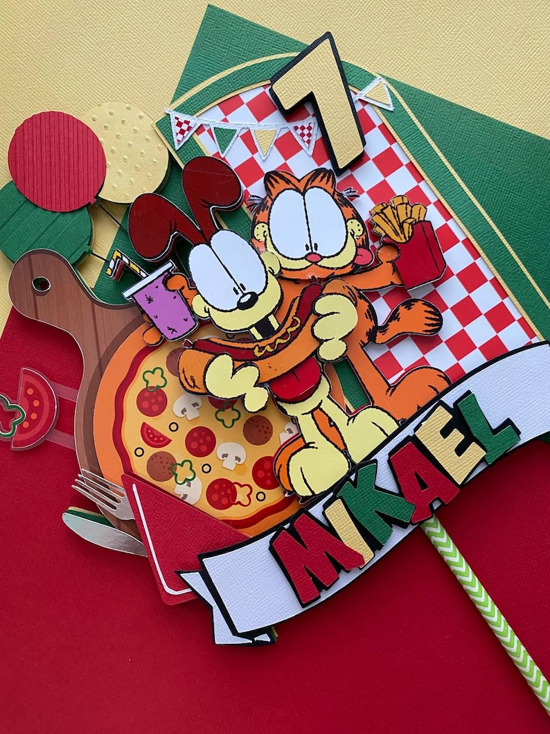 Garfield Cake Topper/ Garfield Party/garfield Decor/garfield and Odie ...