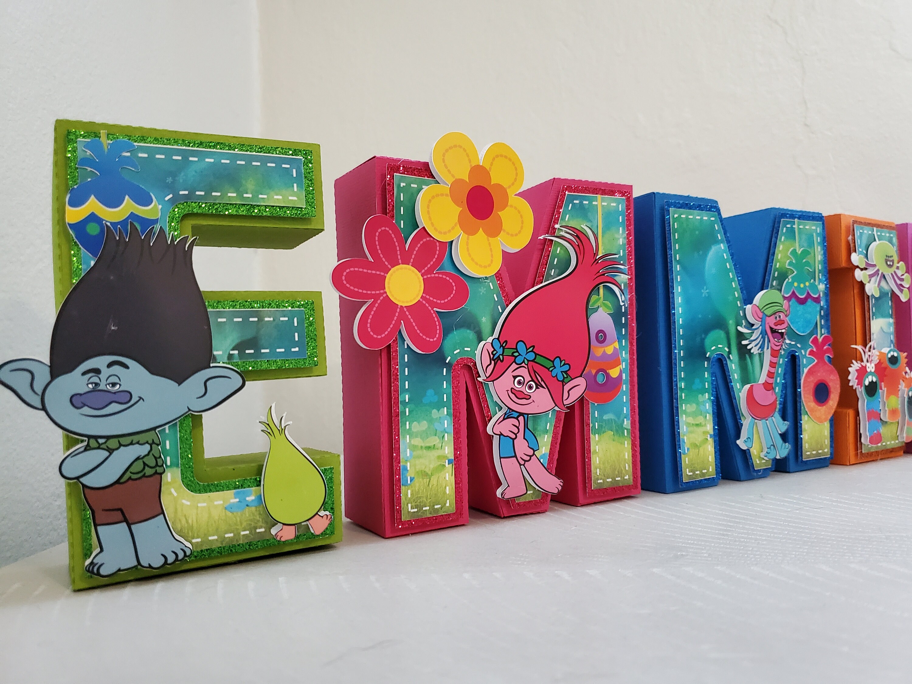 Trolls 3D Letters, Trolls Party Decor, Trolls Movie-inspired ...