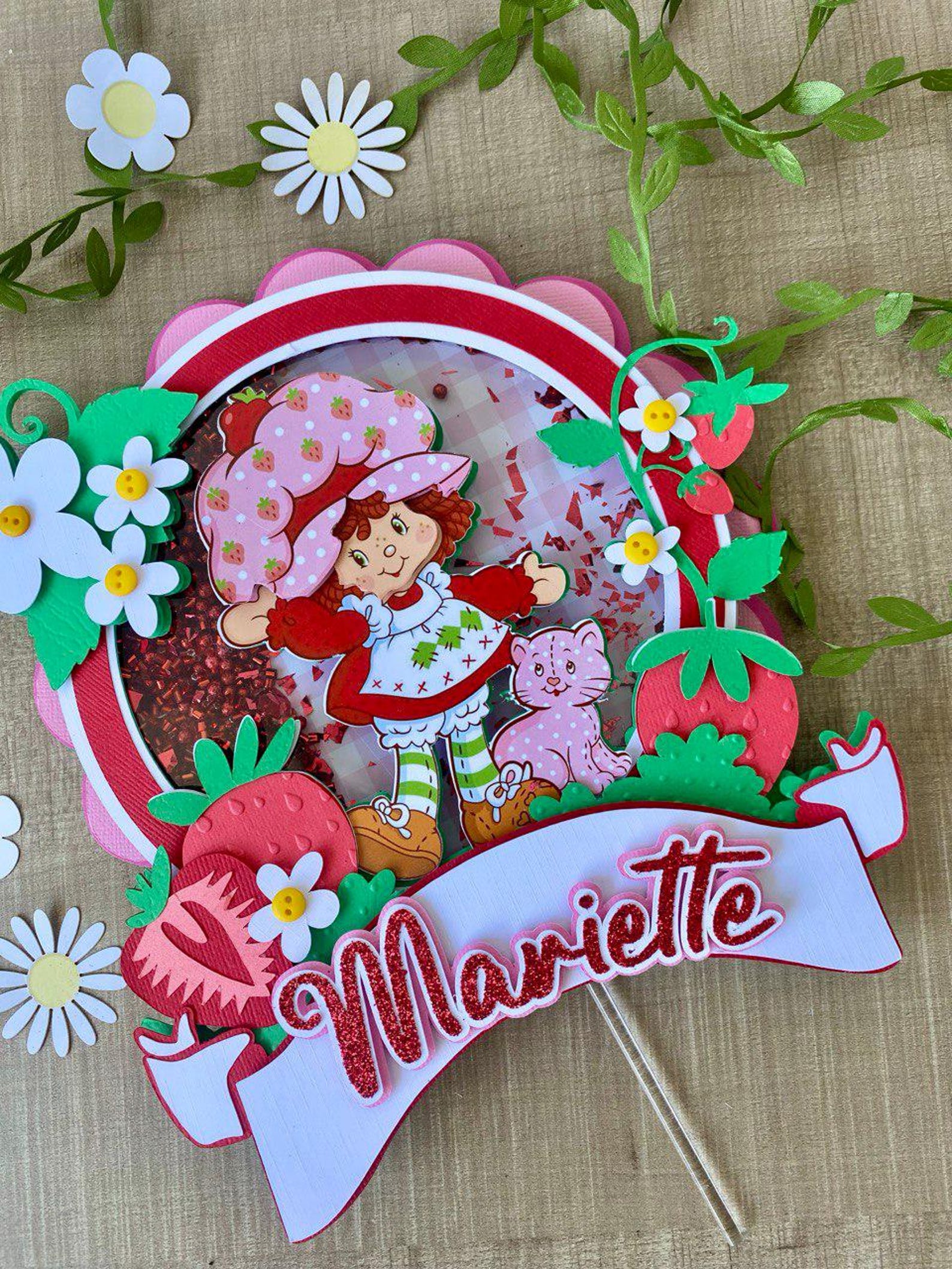 Strawberry Shortcake Cake Topper/ Strawberry Shortcake Birthday ...
