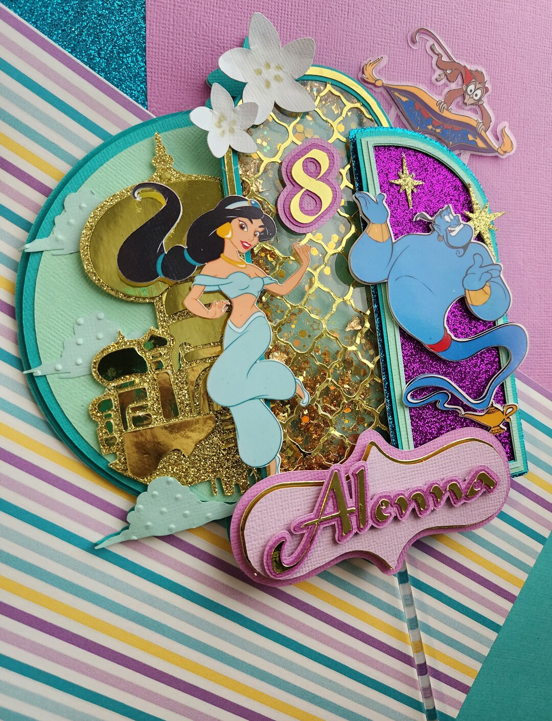 Jasmine Cake Topper, Princess Cake Topper, Inspired Princess Party ...