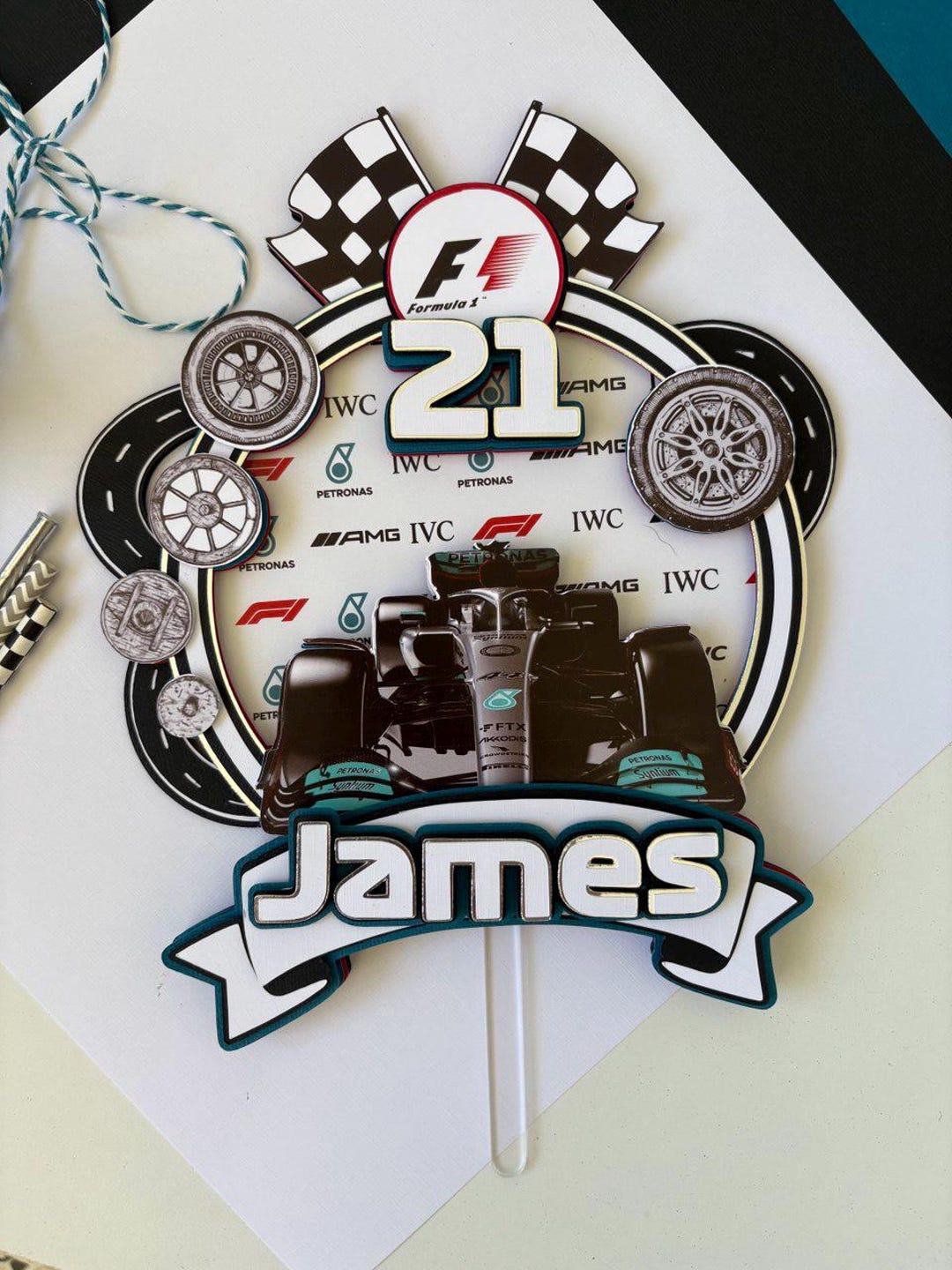 F1 Racing Cake Topper: Formula 1 Theme Party Decoration - Etsy