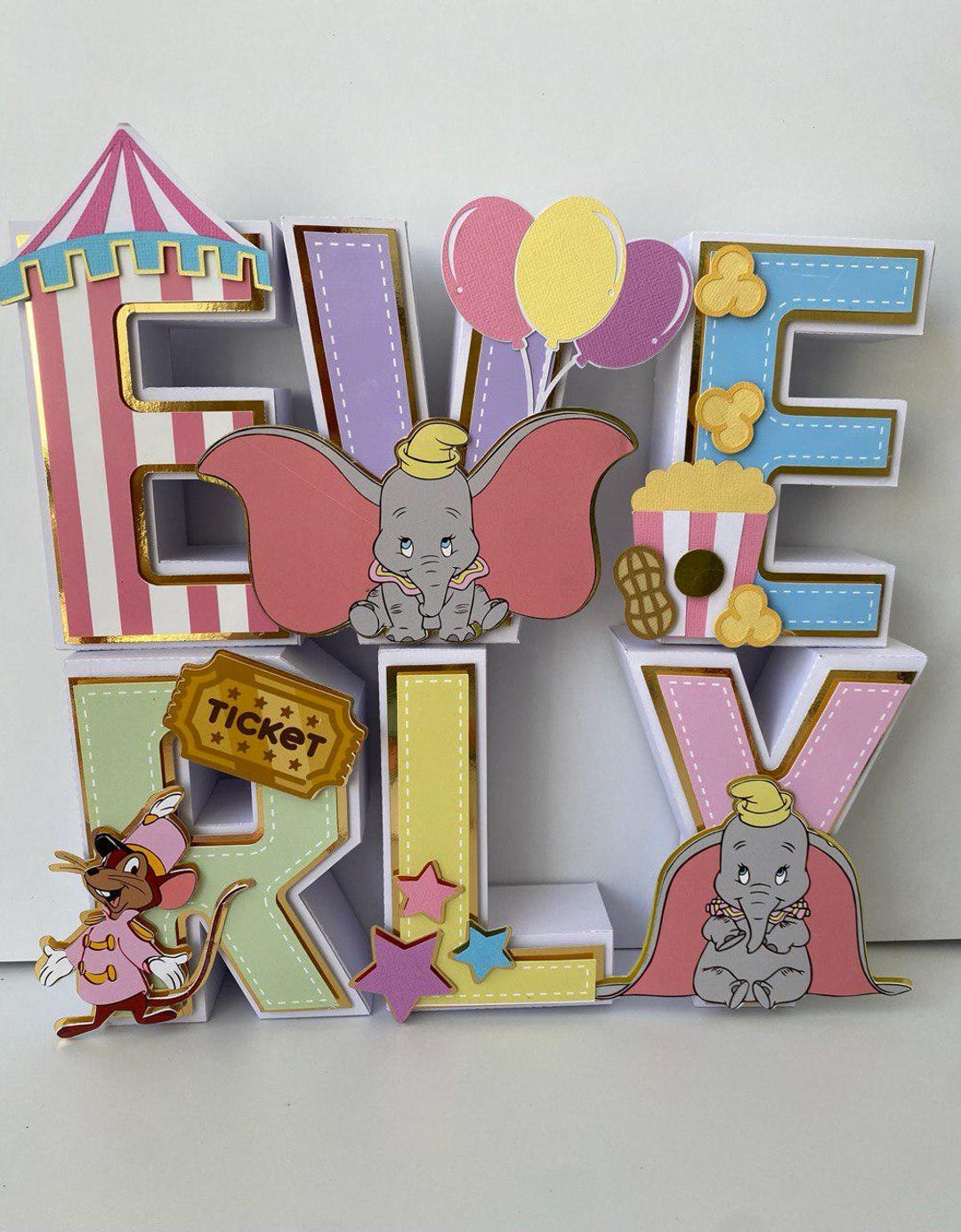 Dumbo 3D Letters: Custom Baby Shower Decorations - Etsy