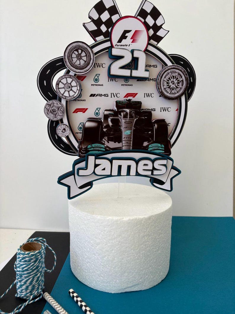 F1 Racing Cake Topper: Formula 1 Theme Party Decoration - Etsy