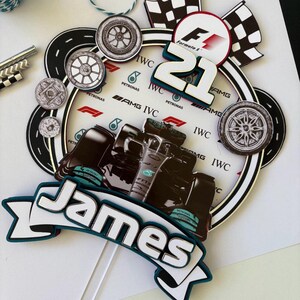 F1 Racing Cake Topper: Formula 1 Theme Party Decoration - Etsy