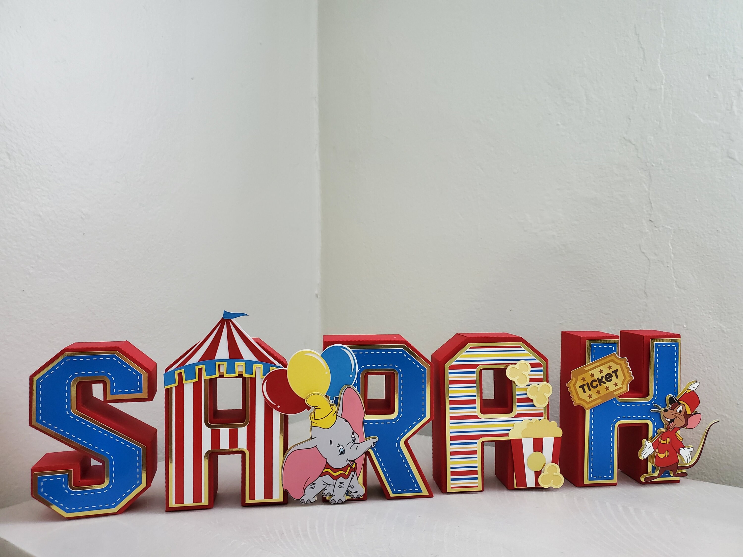 Dumbo 3d Letters, Dumbo Birthday Party, Dumbo Decor - Etsy