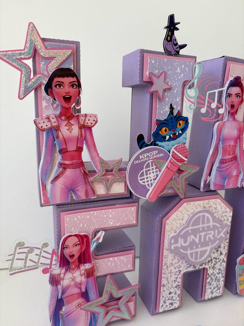 Kpop Demon Hunter 3D Letters/ Custom Party Decoration - Etsy