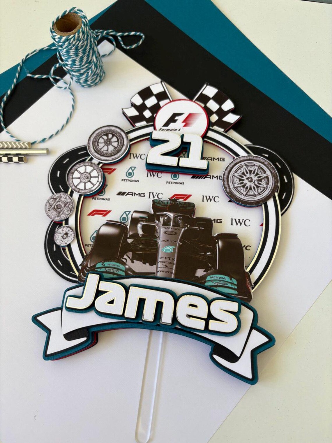 F1 Racing Cake Topper: Formula 1 Theme Party Decoration - Etsy