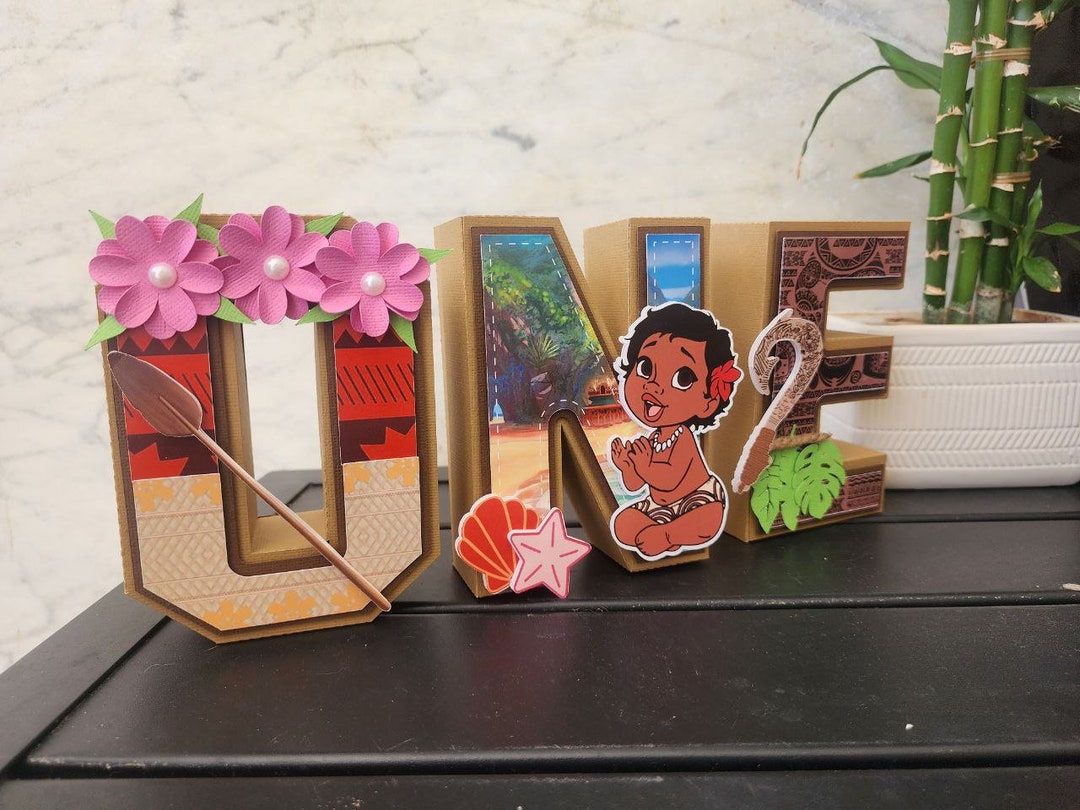 Moana 3D Letters, Moana Birthday Decor, Moana Party Supplies, Moana ...