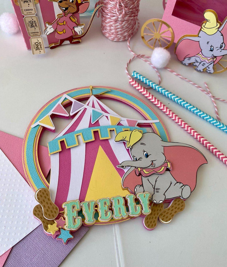 Dumbo Cake Topper/ Dumbo Baby Shower/dumbo Baby Shower Decor/dumbo ...