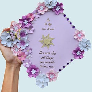 Tangled Flower Graduation Cap - Etsy