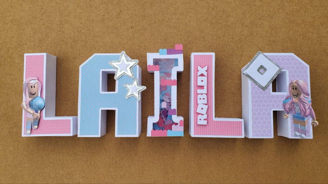 Roblox 3d Letters, Roblox Caketopper, Roblox Party, Roblox Decor ...