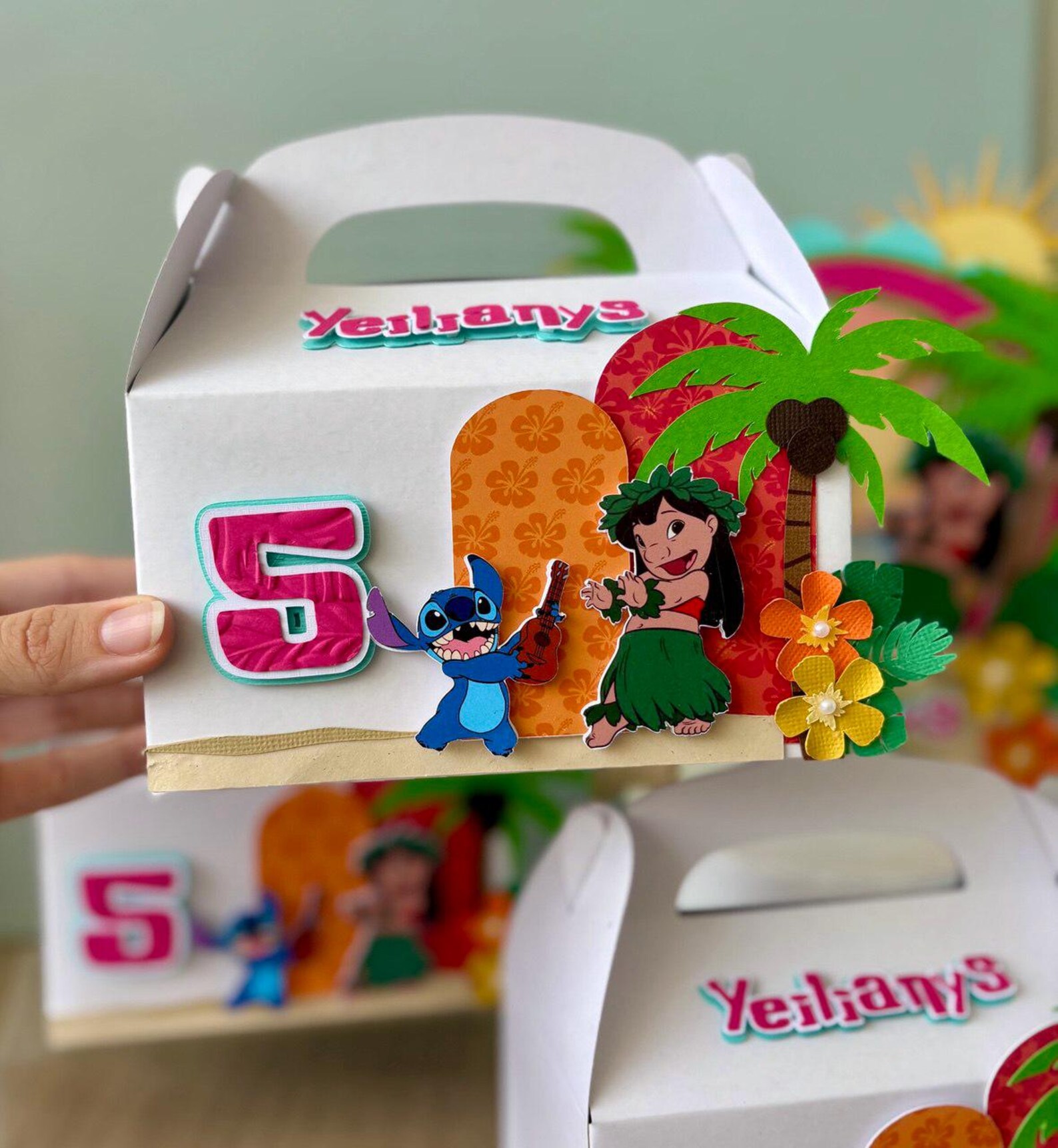 Stitch Gable Favor Boxes: Lilo & Stitch Birthday Party - Etsy