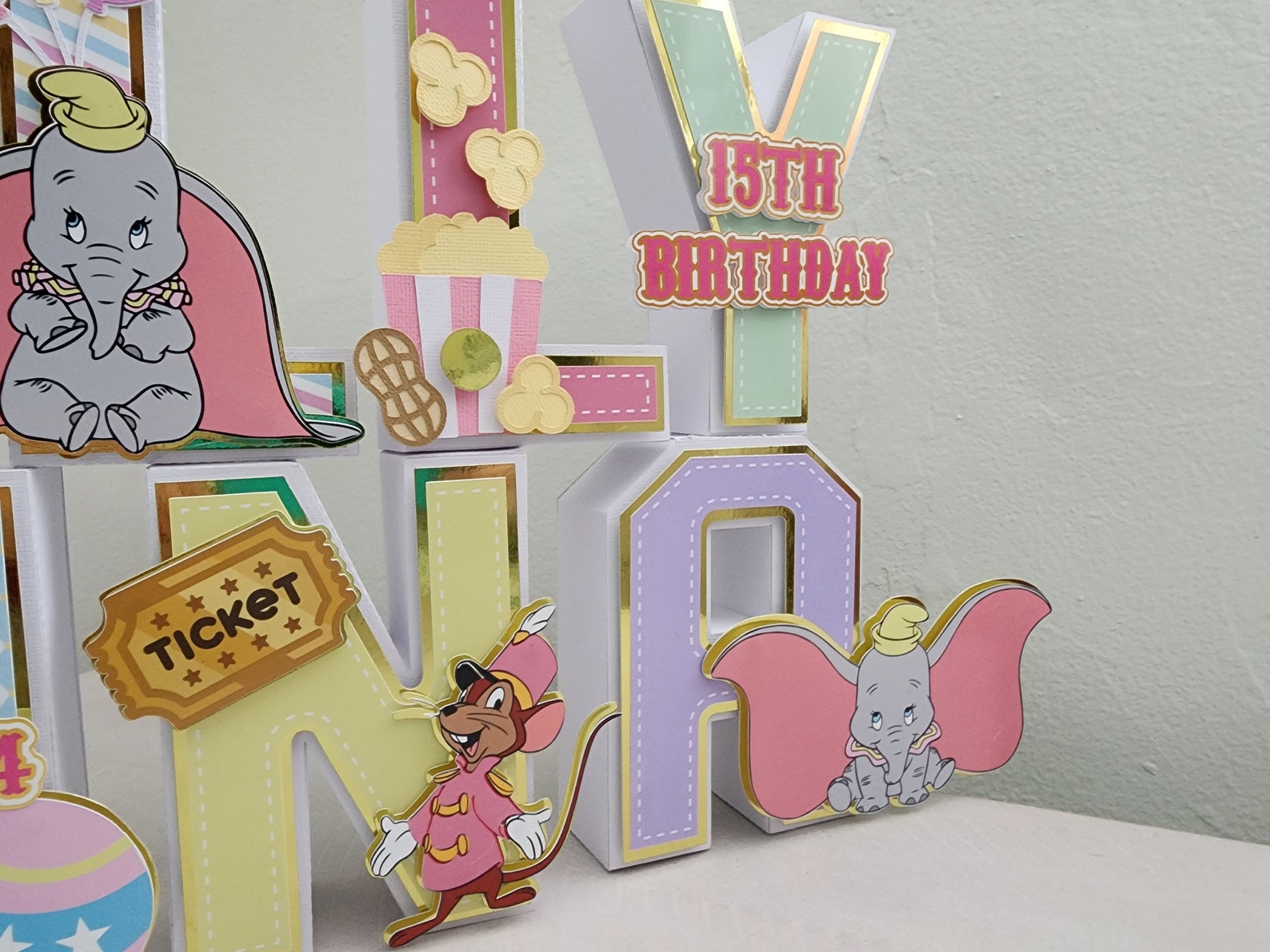 Dumbo 3d Letters, Dumbo Birthday Party, Dumbo Decor - Etsy