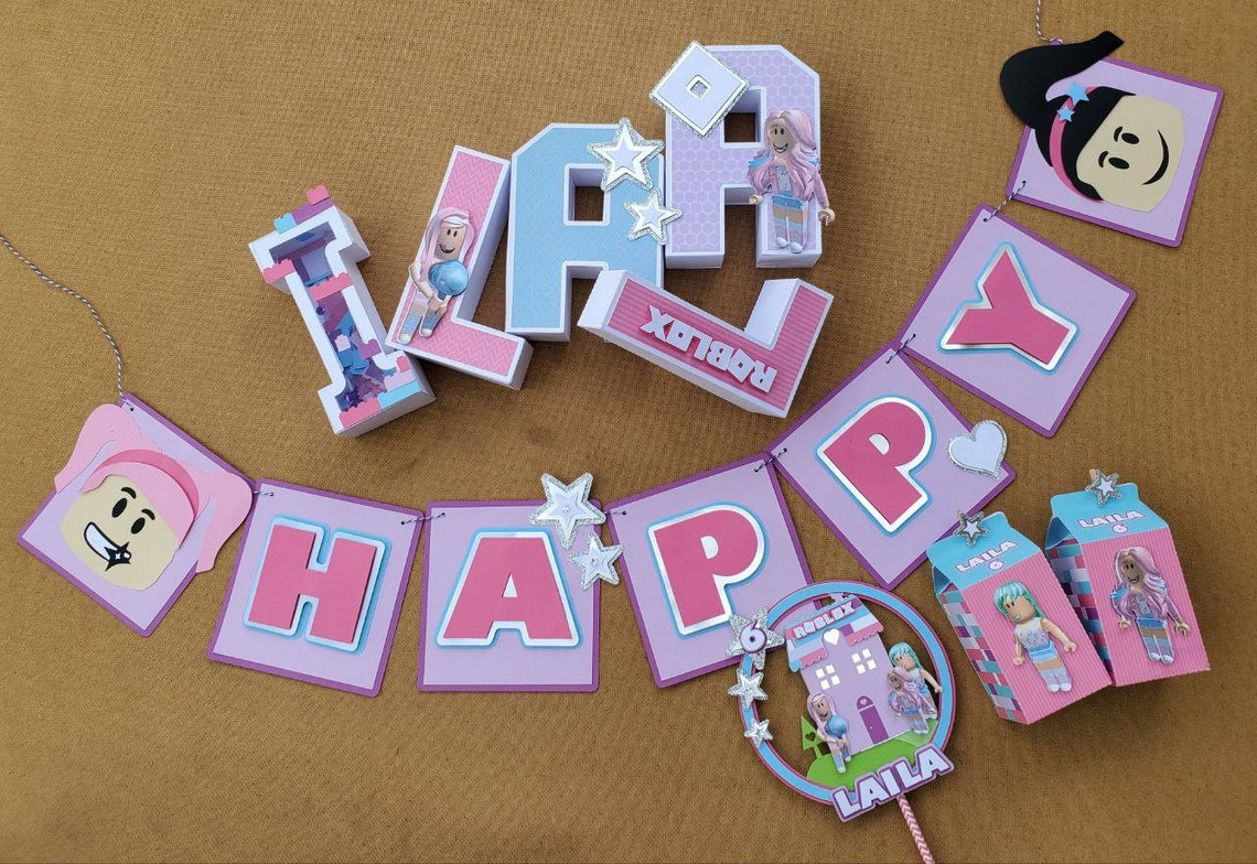 Roblox 3d Letters, Roblox Caketopper, Roblox Banner, Roblox Party ...
