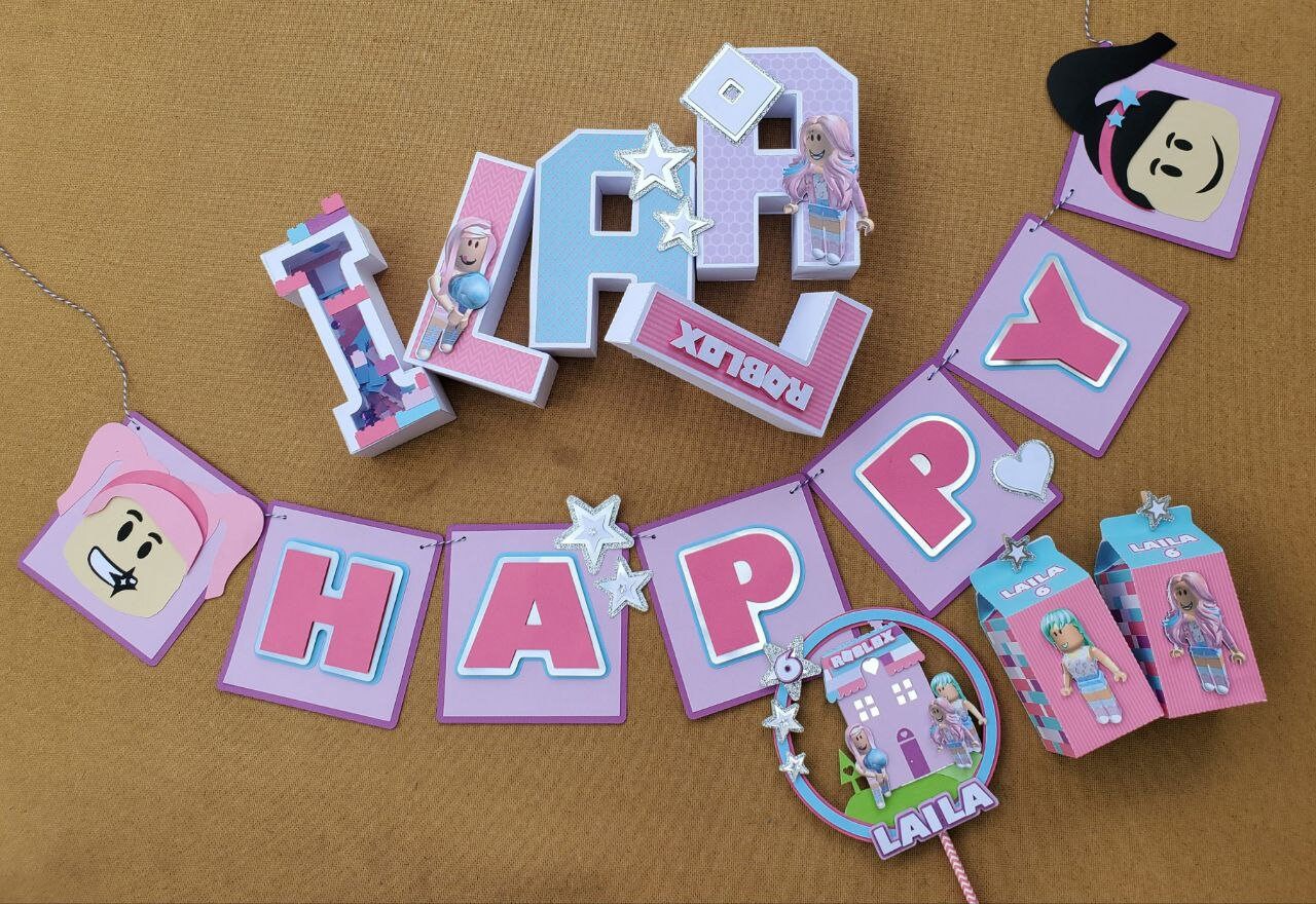 Roblox 3d Letters, Roblox Caketopper, Roblox Banner, Roblox Party ...