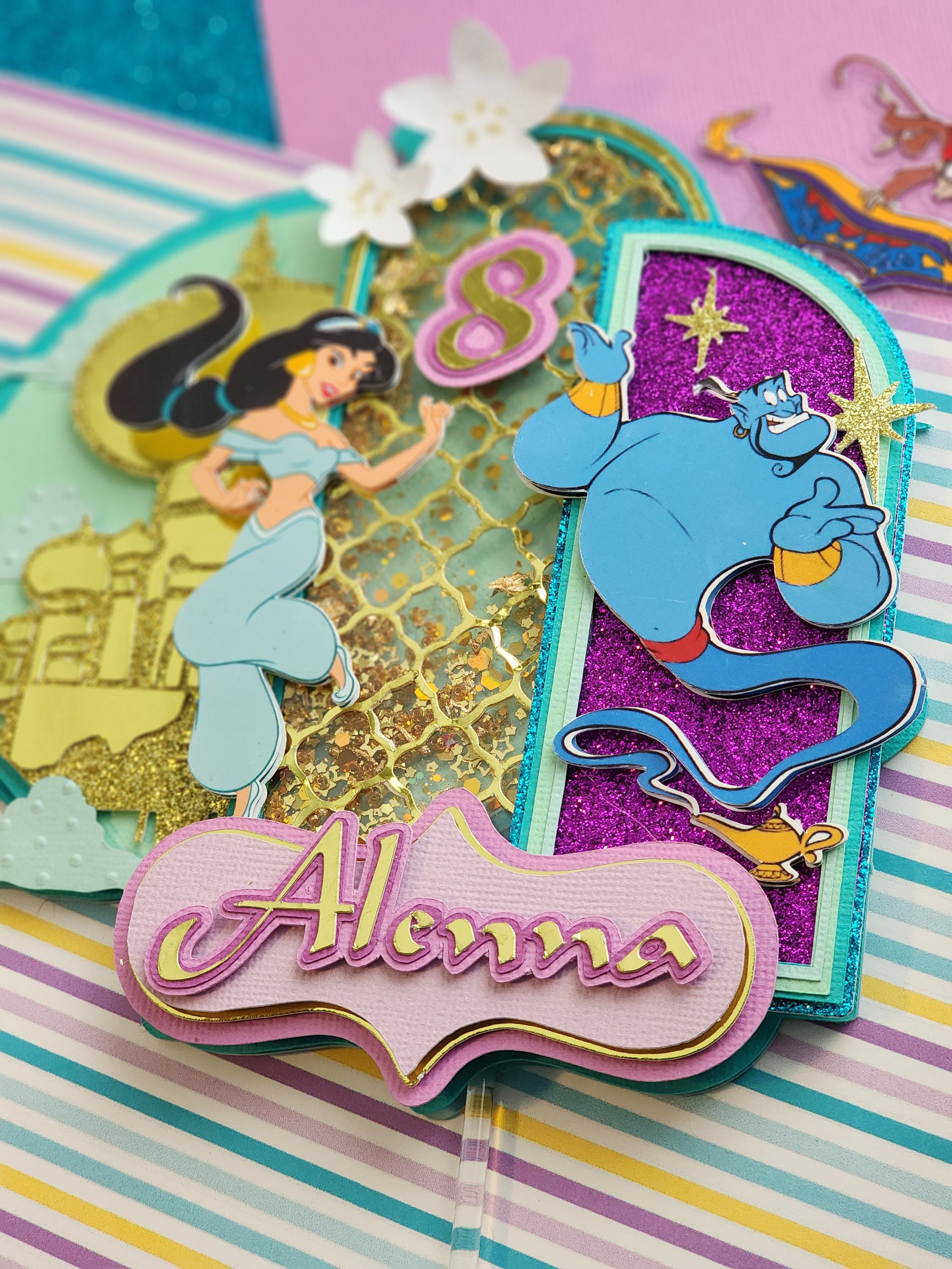 Jasmine Cake Topper, Princess Cake Topper, Inspired Princess Party ...