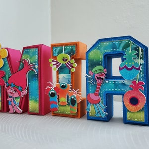 Trolls 3D Letters, Trolls Party Decor, Trolls Movie-inspired ...